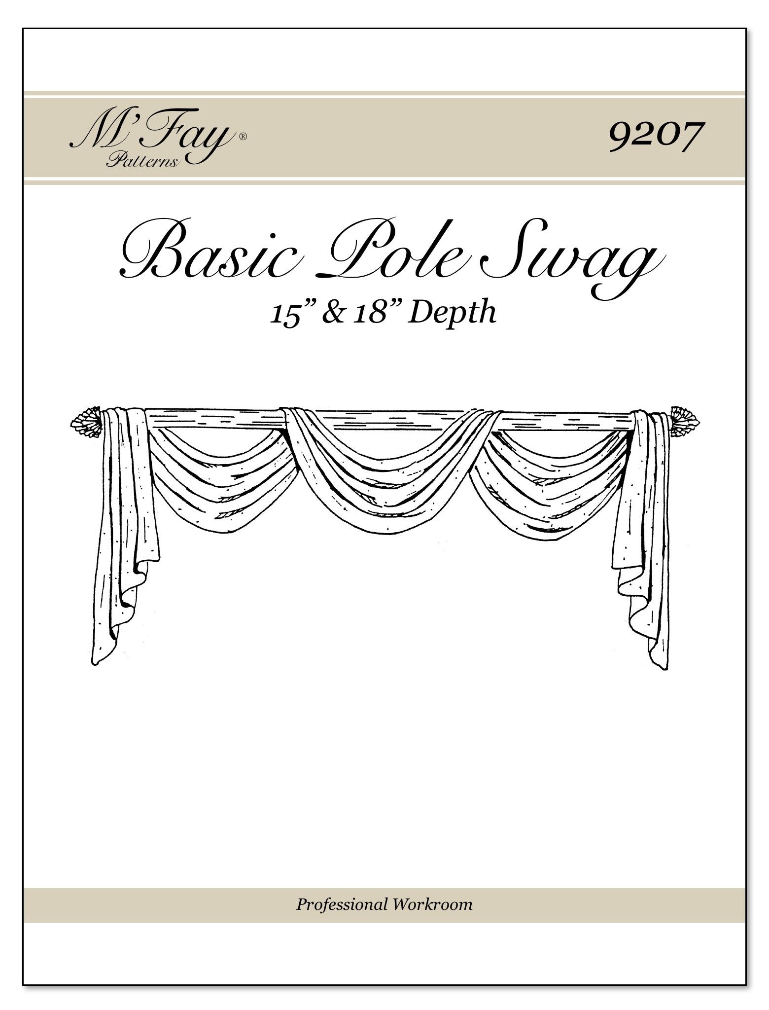 Basic Pole Swag 15" and 18" Depth | M'Fay Patterns – Workroom Marketplace