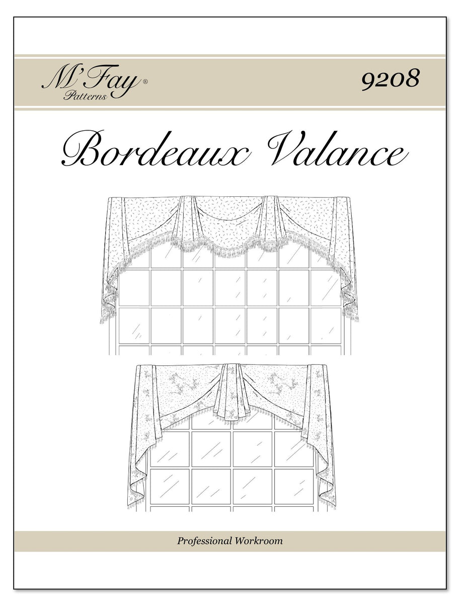 Bordeaux Valance | M'Fay Patterns – Workroom Marketplace