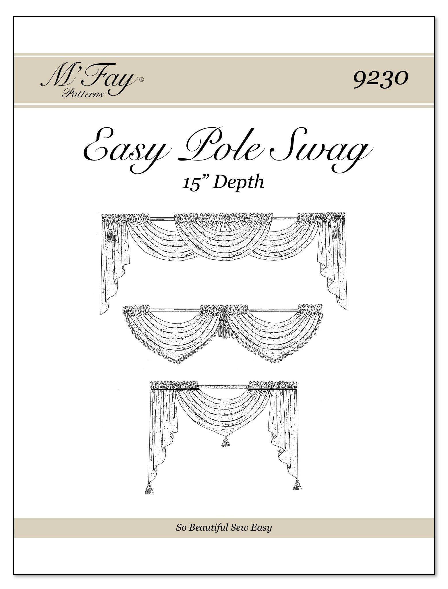 Easy Pole Swag 15" Depth | M'Fay Patterns – Workroom Marketplace