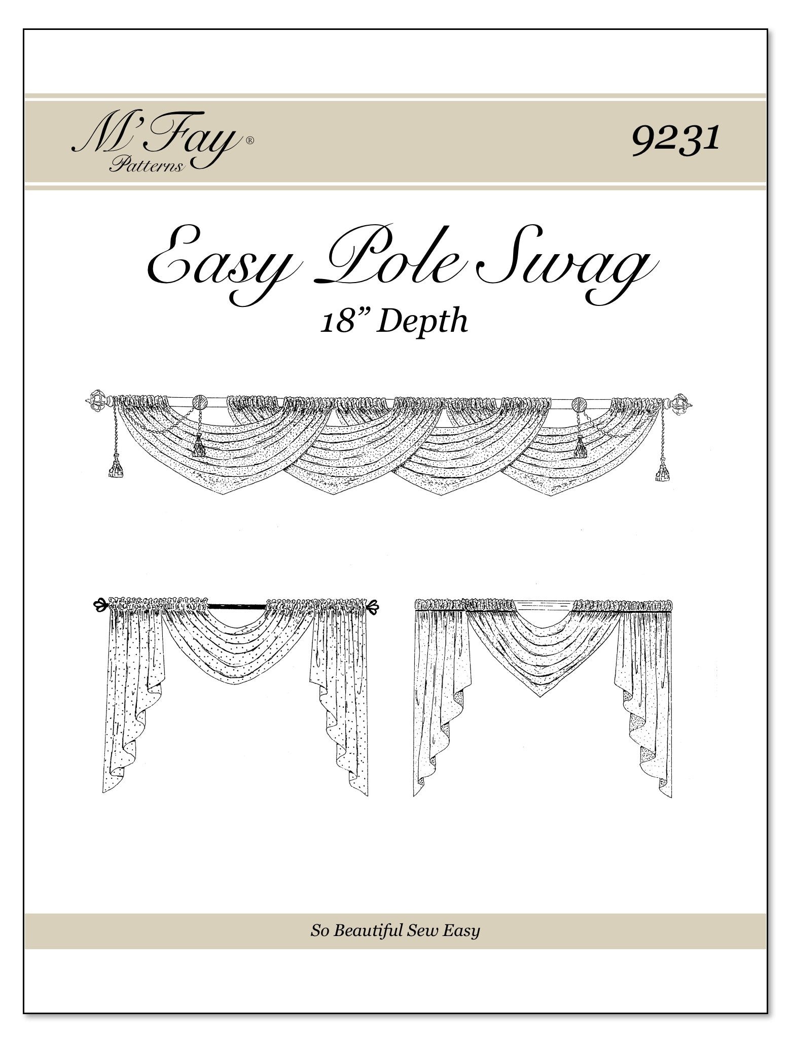 Easy Pole Swag 18" Depth | M'Fay Pattern – Workroom Marketplace