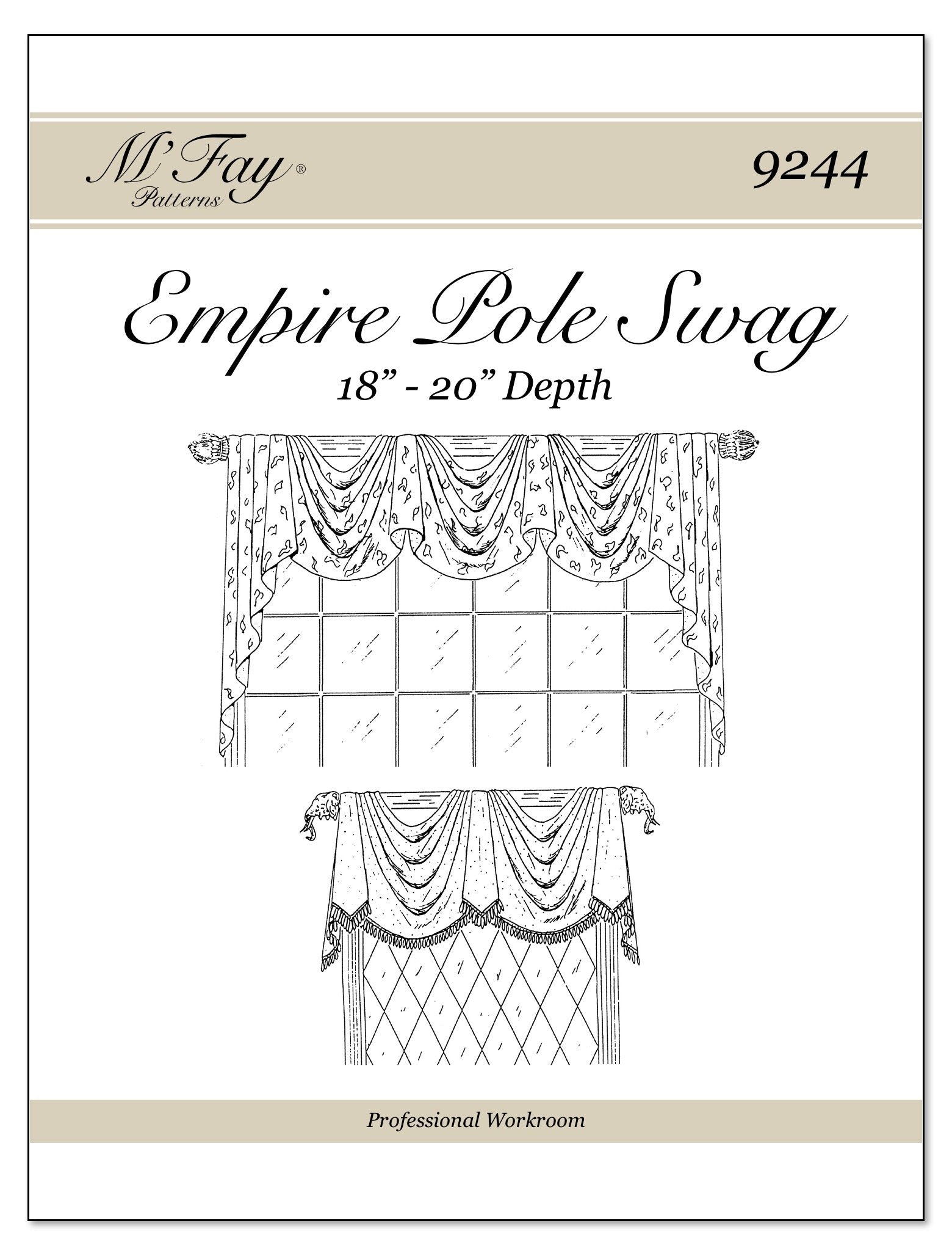 Empire Pole Swag 18" - 20" Depth | M'Fay Patterns – Workroom Marketplace