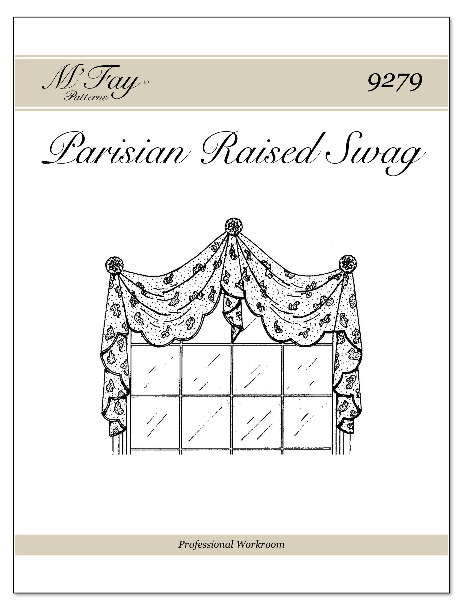 Parisian Raised Swag | M'Fay Patterns – Workroom Marketplace