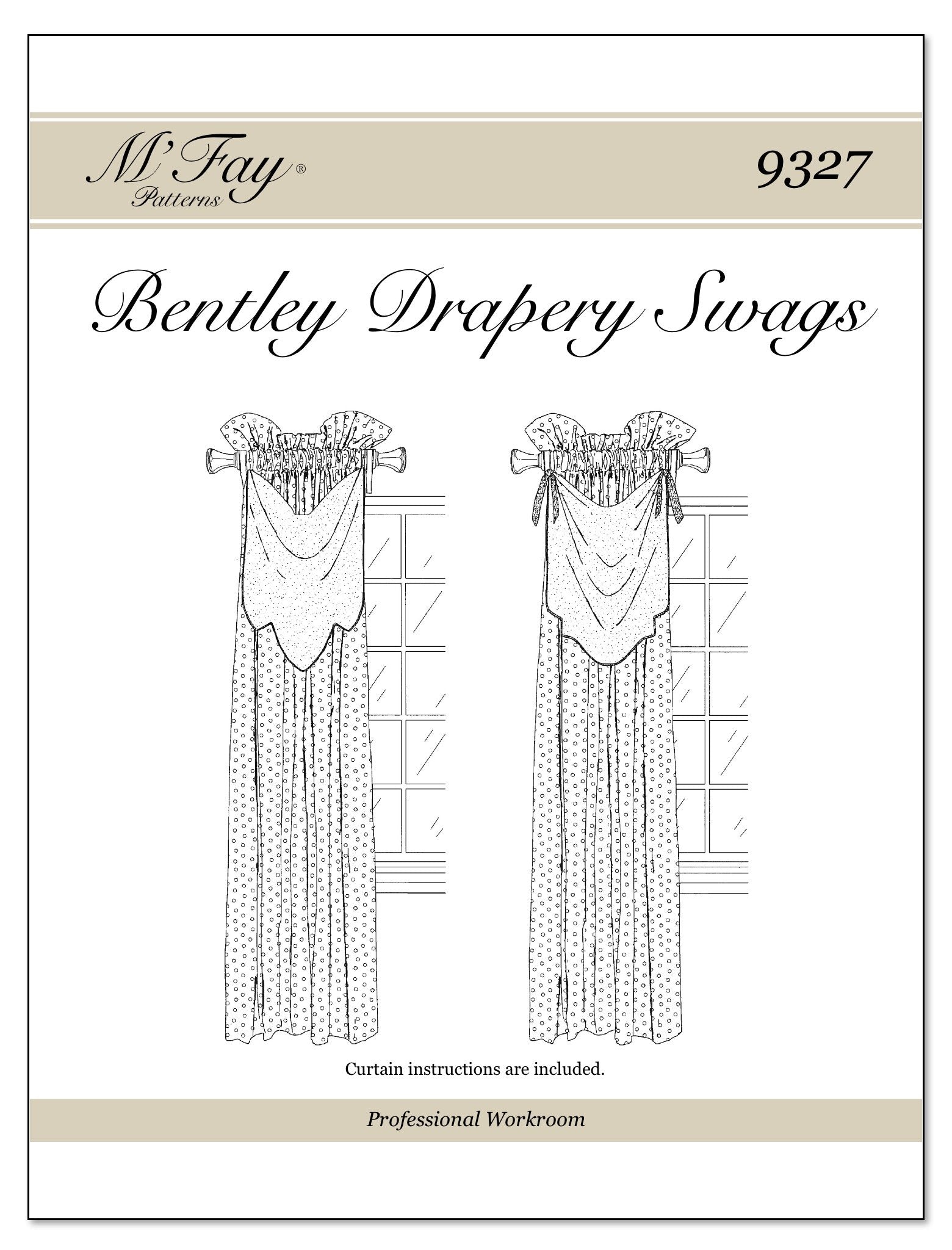 Bentley Drapery Swags | M'Fay Patterns – Workroom Marketplace