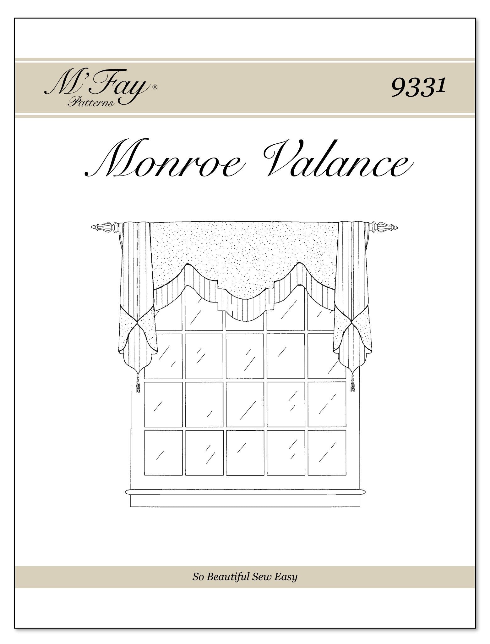 Monroe Valance | M'Fay Patterns – Workroom Marketplace