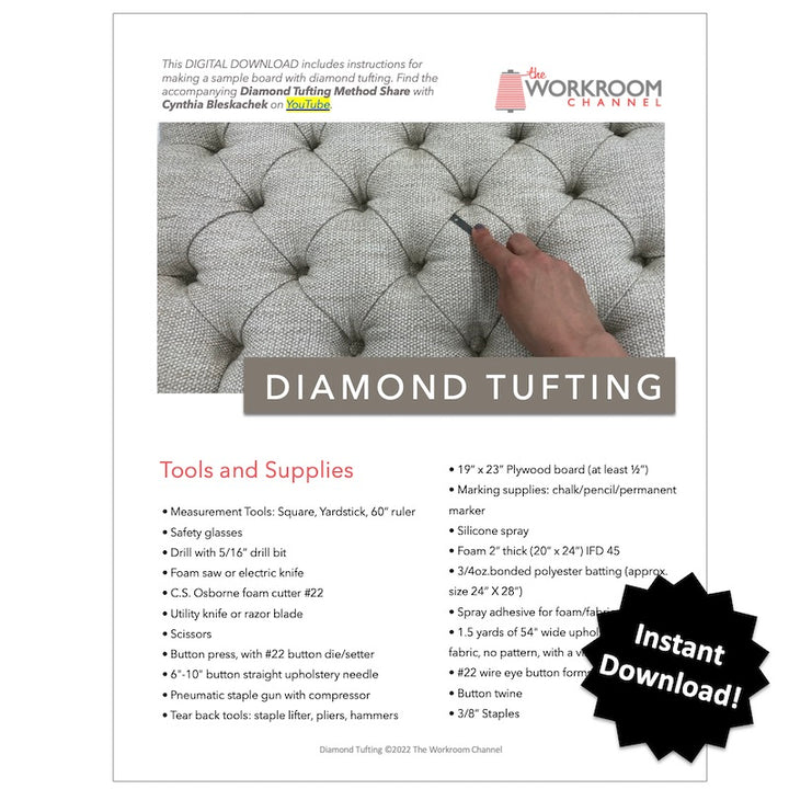 Diamond Tufting – Workroom Marketplace